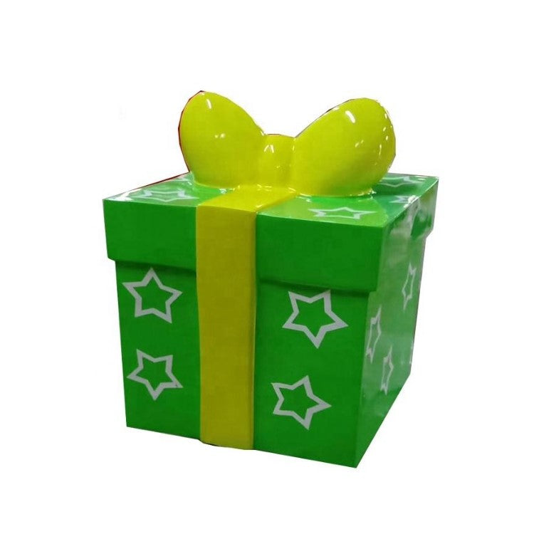 Fibreglass sculpture Christmas gift box – Wild Art Decoration